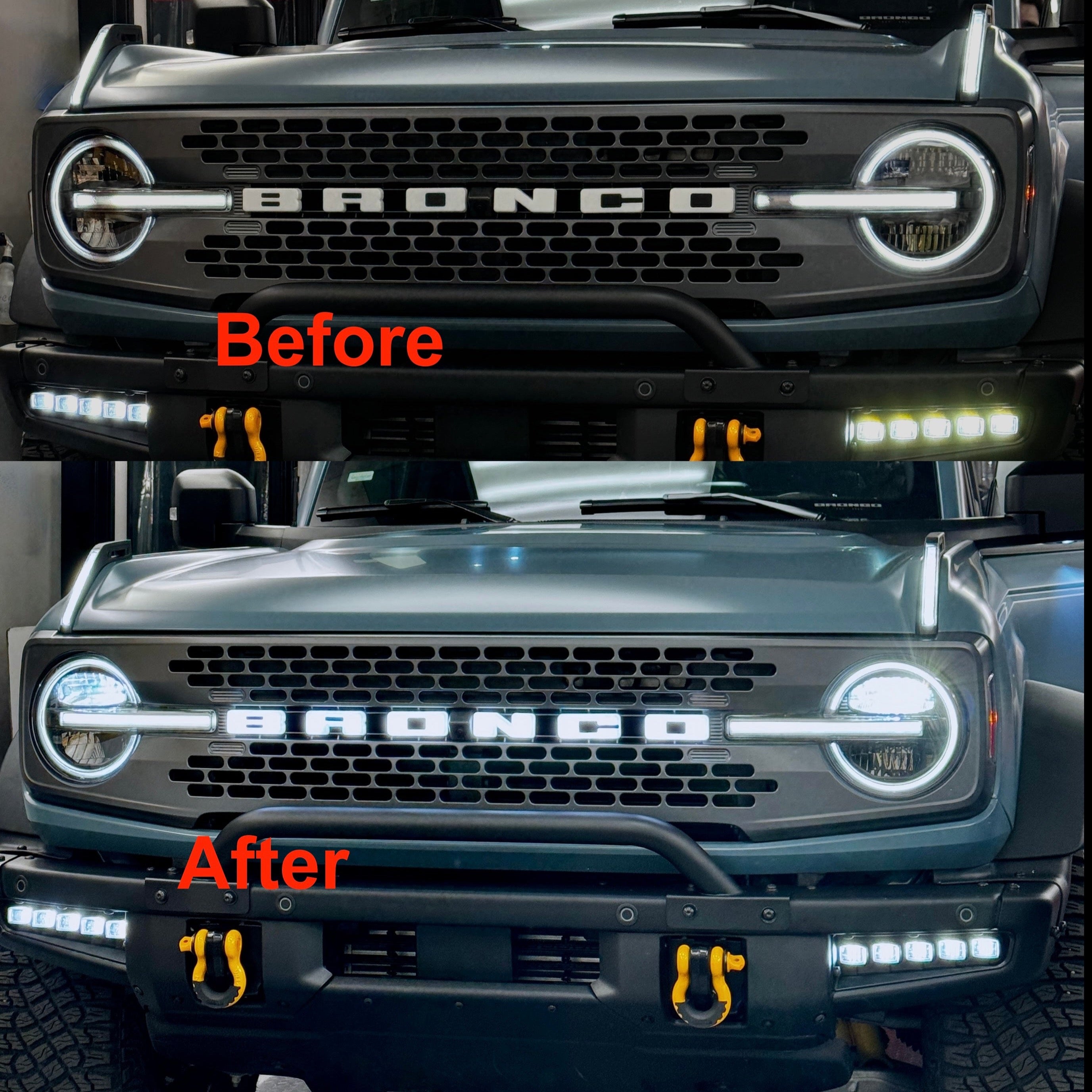 2021+ Ford Bronco LED "Bronco" Letters (All White) - Fits 2 & 4 Door ...