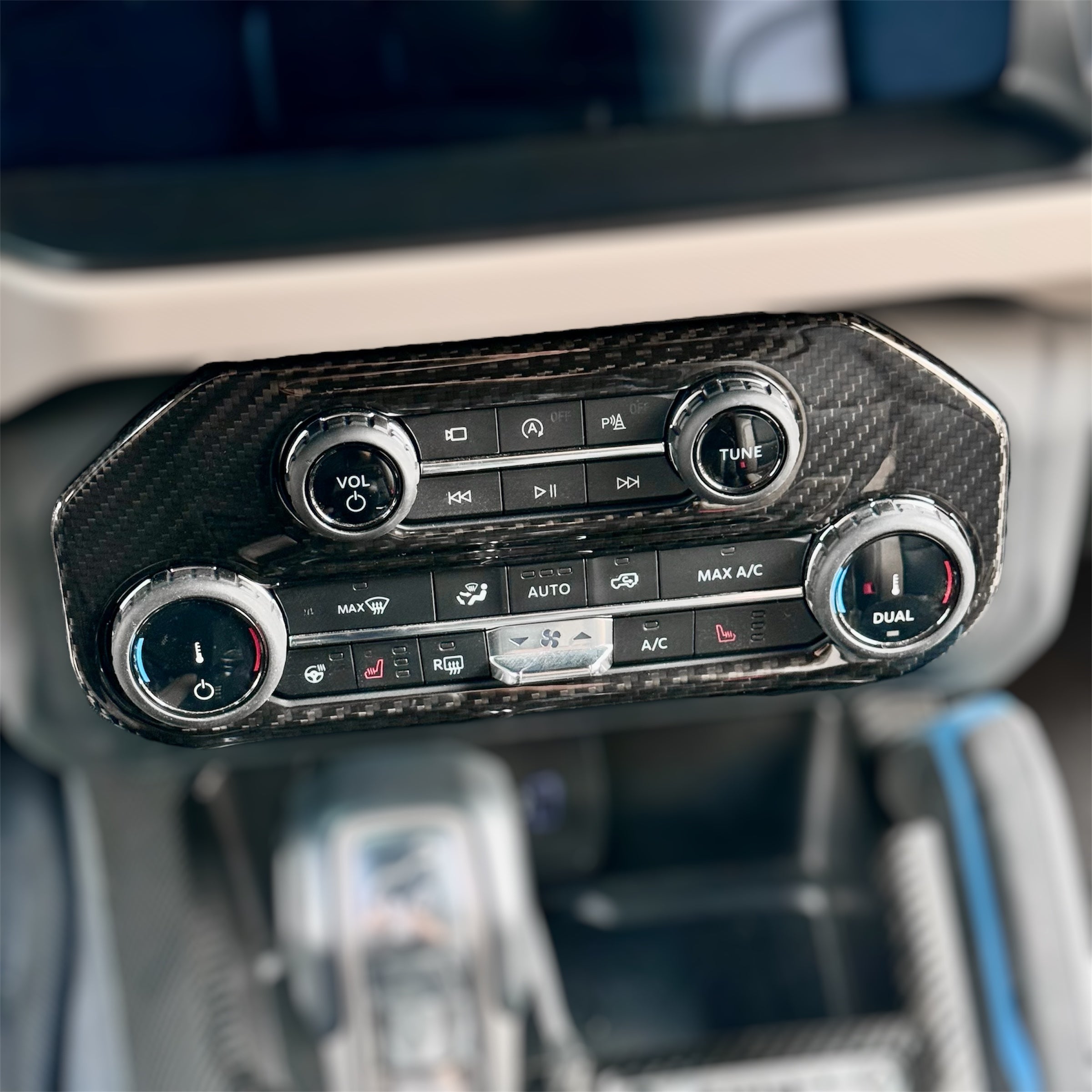 2021+ Ford Bronco Center Console Overlay - Real Dry Molded Carbon Fibe ...