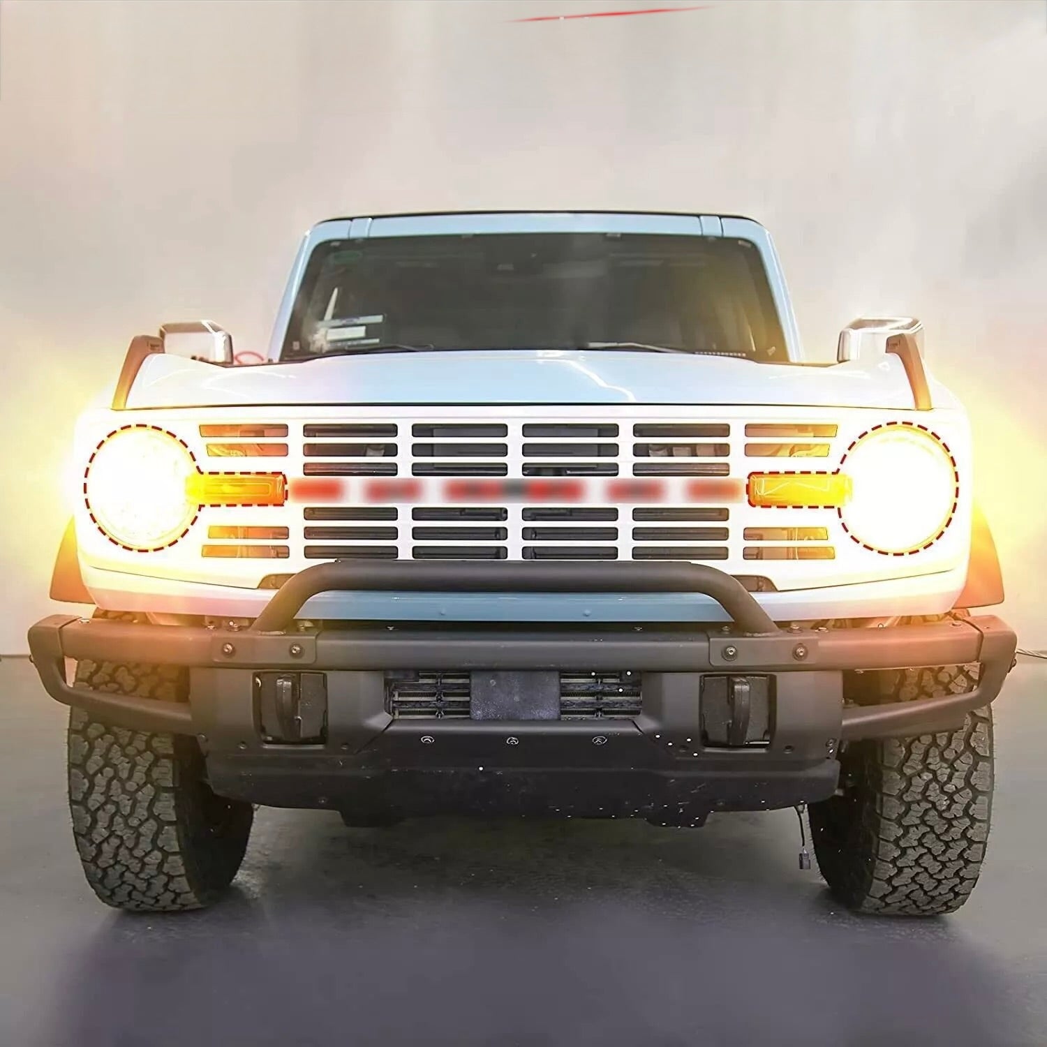 2021+ Ford Bronco Retro Heritage Edition Style Front Grille - Fits 2 ...